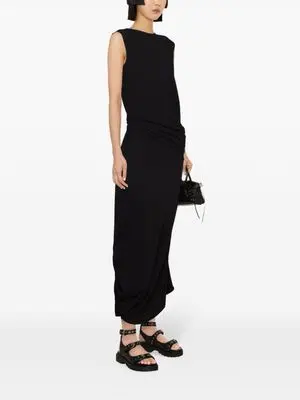 LEMAIRE Draped Crepe Maxi Dress