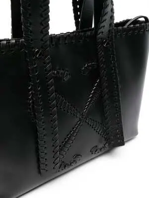 Off-White Arrows-stitch Leather Tote Bag