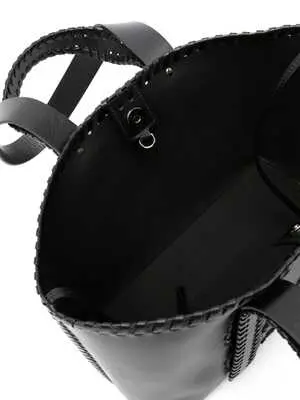 Off-White Arrows-stitch Leather Tote Bag