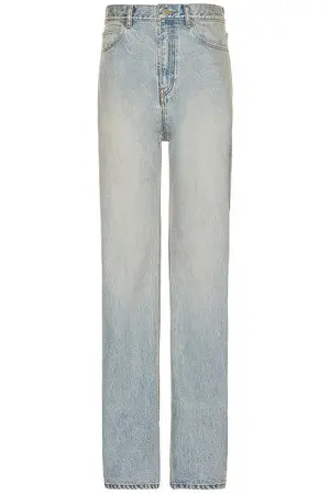 Balenciaga Flared Denim Jean In Blue