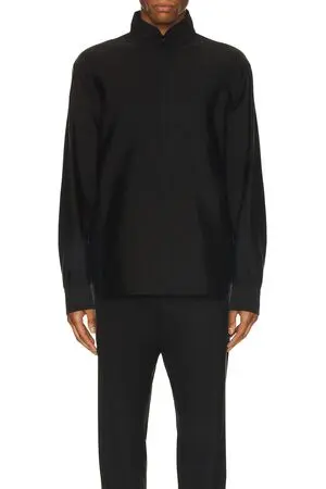 Saint Laurent Chemise Col Chemine In Black