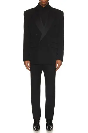 Saint Laurent Chemise Col Chemine In Black