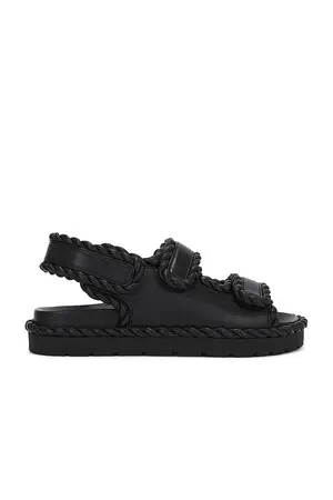 Bottega Veneta Jack Flat Sandal - Black