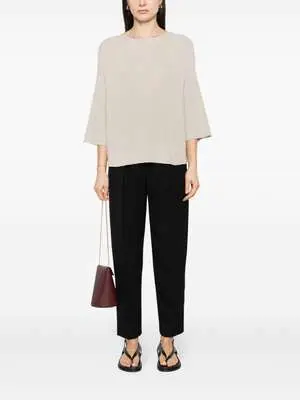 Fabiana Filippi Metallic-threading Batwing-sleeves Jumper - Neutrals