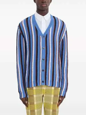 Marni Stripe-pattern Cotton Cardigan