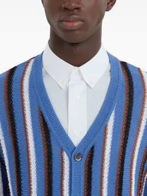 Marni Stripe-pattern Cotton Cardigan