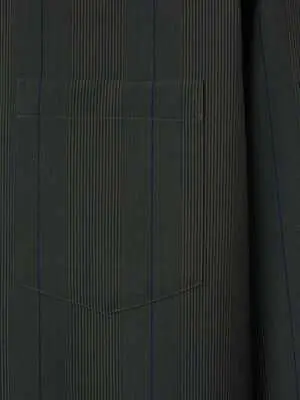 Burberry Striped Wool Shirt - Black