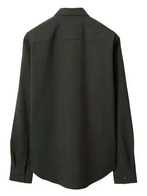Burberry Striped Wool Shirt - Black