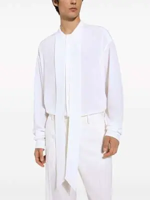 Dolce & Gabbana Scarf-collar Silk Crepe Shirt