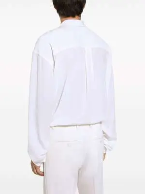 Dolce & Gabbana Scarf-collar Silk Crepe Shirt