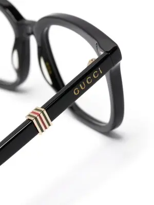Gucci Logo Square-frame Glasses