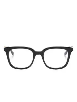 Gucci Web-stripe Square-frame Glasses - Black