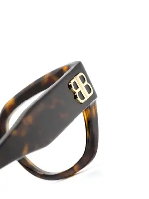 Balenciaga Square Frame Glasses - Brown