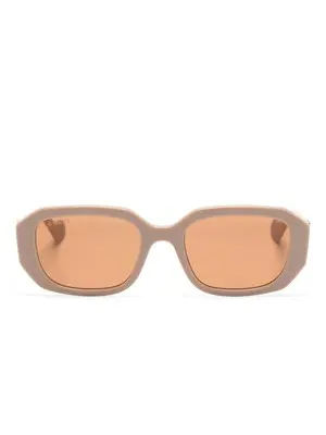 Gucci Geometric-frame Sunglasses - Neutrals