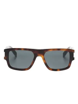 Saint Laurent Sl 659 Square-frame Sunglasses - Brown