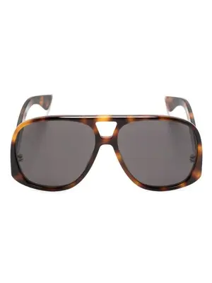 Saint Laurent Sl 652 Pilot-frame Sunglasses - Brown