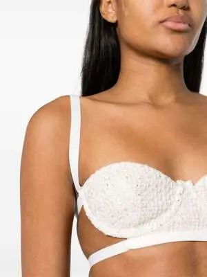 Gcds Sequin-embellishment Tweed Bralette