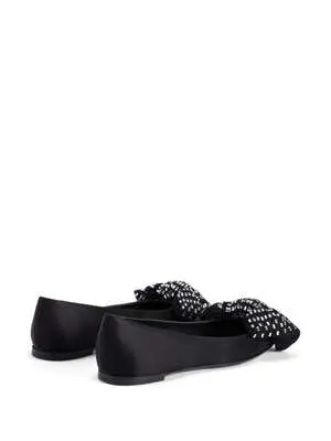 GIUSEPPE ZANOTTI Alexandrine Crystal-embellished Ballerina Shoes - Black
