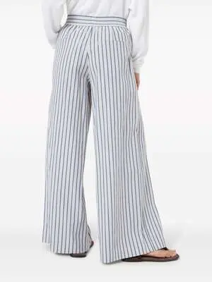 Brunello Cucinelli Striped Wide-leg Trousers