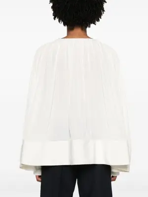 LANVIN Gathered Drop-shoulder Kaftan - Neutrals
