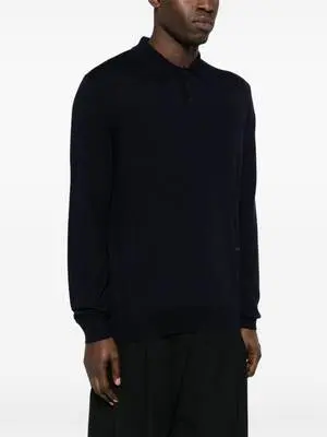 LANVIN Logo-embroidered Polo Shirt - Blue