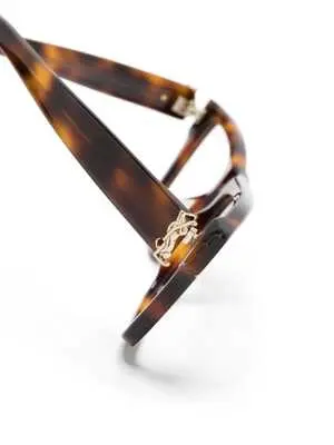 Saint Laurent Tortoiseshell Square-frame Glasses - Brown
