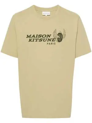 Maison Kitsuné Racing Wheels-print T-shirt