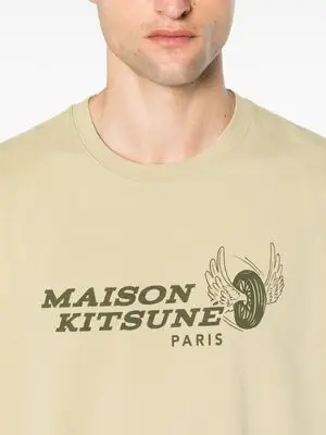 Maison Kitsuné Racing Wheels-print T-shirt