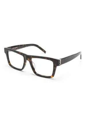 Saint Laurent Tortoiseshell Square-frame Glasses - Brown