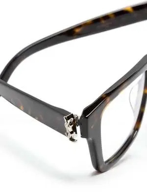 Saint Laurent Tortoiseshell Square-frame Glasses - Brown