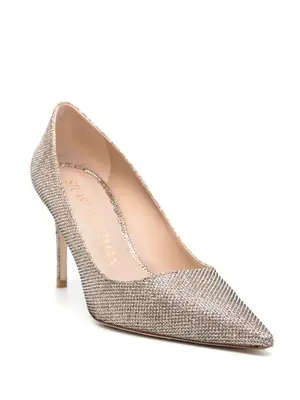 STUART WEITZMAN 85mm Glitter Pumps - Gold
