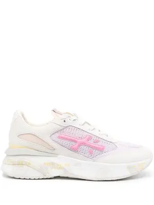 Premiata Moerun Distressed Sneakers - Neutrals