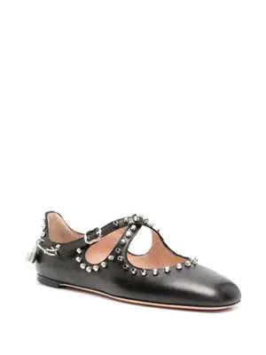 Bally Baunty Studded Ballerinas - Black