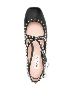 Bally Baunty Studded Ballerinas - Black