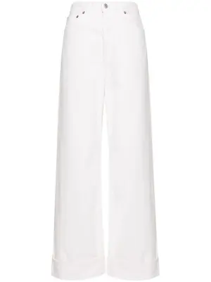 AGOLDE Dame High-rise Wide-leg Jeans - Neutrals