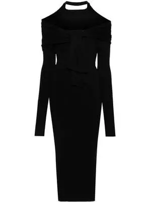 Jacquemus La Robe Doble Midi Dress - Black