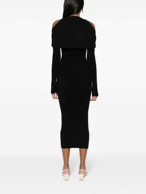 Jacquemus La Robe Doble Midi Dress - Black