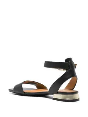 Tommy Hilfiger Logo-plaque Leather Sandals