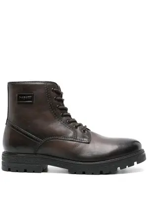 BUGATTI Zaru Leather Ankle Boots - Brown