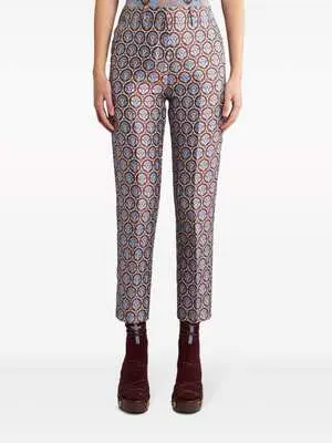 Etro Floral-jacquard Cigarette Trousers