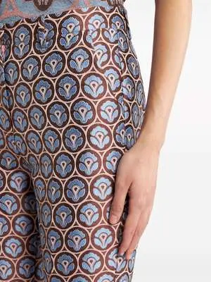 Etro Floral-jacquard Cigarette Trousers
