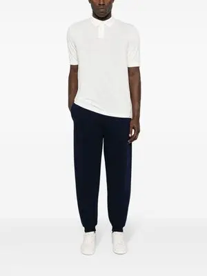 Eleventy Ribbed Cotton Polo Shirt - White