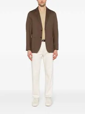 CIRCOLO 1901 Single-breasted Cotton Blazer - Brown