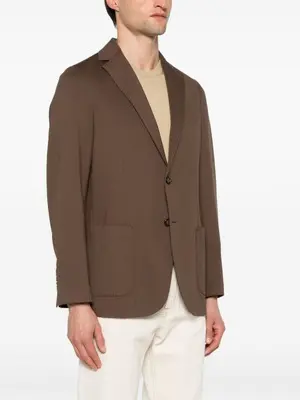 CIRCOLO 1901 Single-breasted Cotton Blazer - Brown