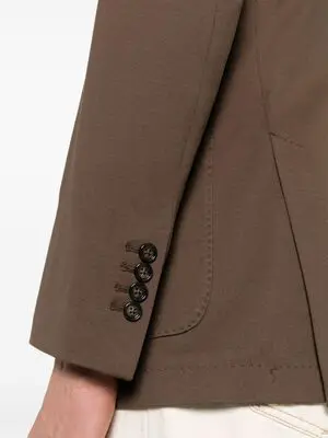 CIRCOLO 1901 Single-breasted Cotton Blazer - Brown
