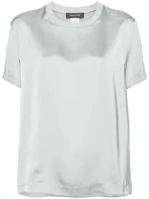 Fabiana Filippi Contrast-neck Satin Blouse