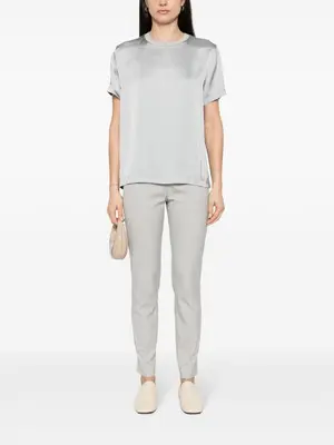 Fabiana Filippi Contrast-neck Satin Blouse