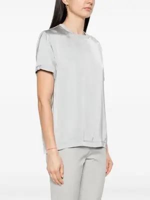 Fabiana Filippi Contrast-neck Satin Blouse