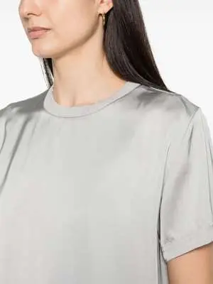 Fabiana Filippi Contrast-neck Satin Blouse