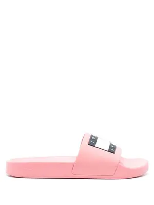 Tommy Hilfiger Flag-logo Pool Slides - Pink